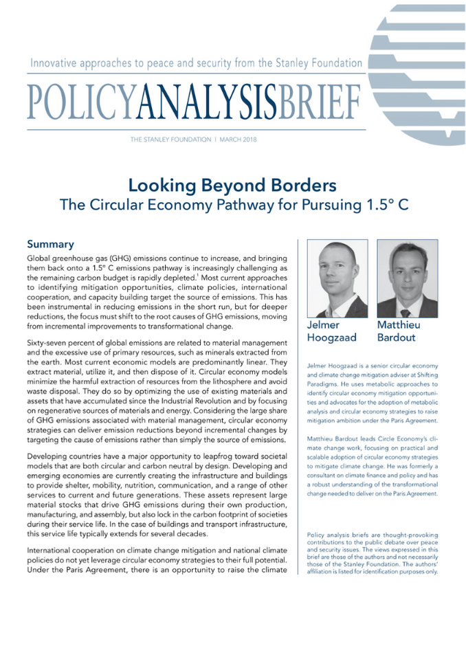 Policy Brief On Circular Economy And Climate Insights Circle Economy